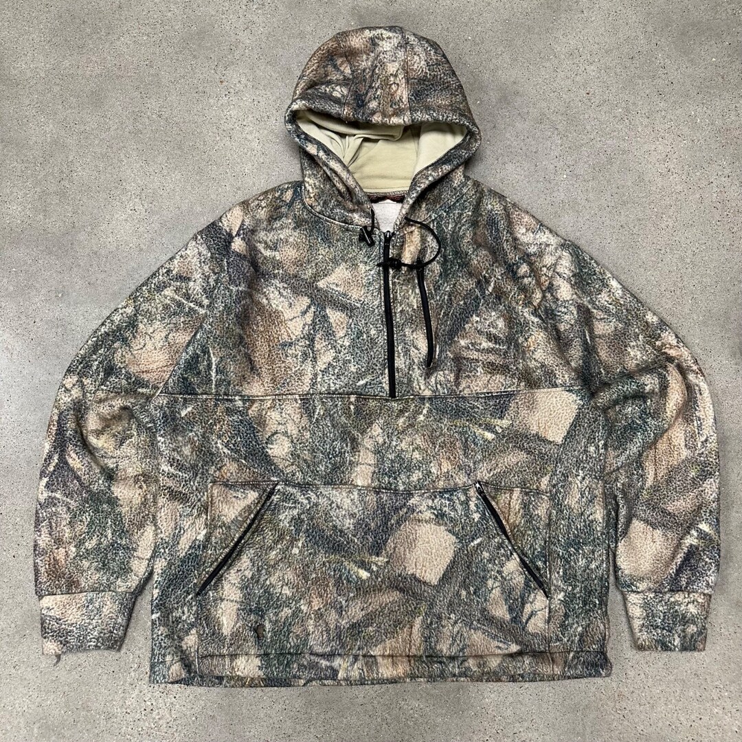 Vintage True Timber Camo Anorak Fleece Pullover Jacket - Etsy