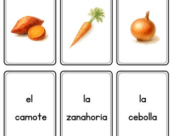 SPANISH FLASHCARDS | Fruits and Vegetables | Preschool Flash Cards ...
