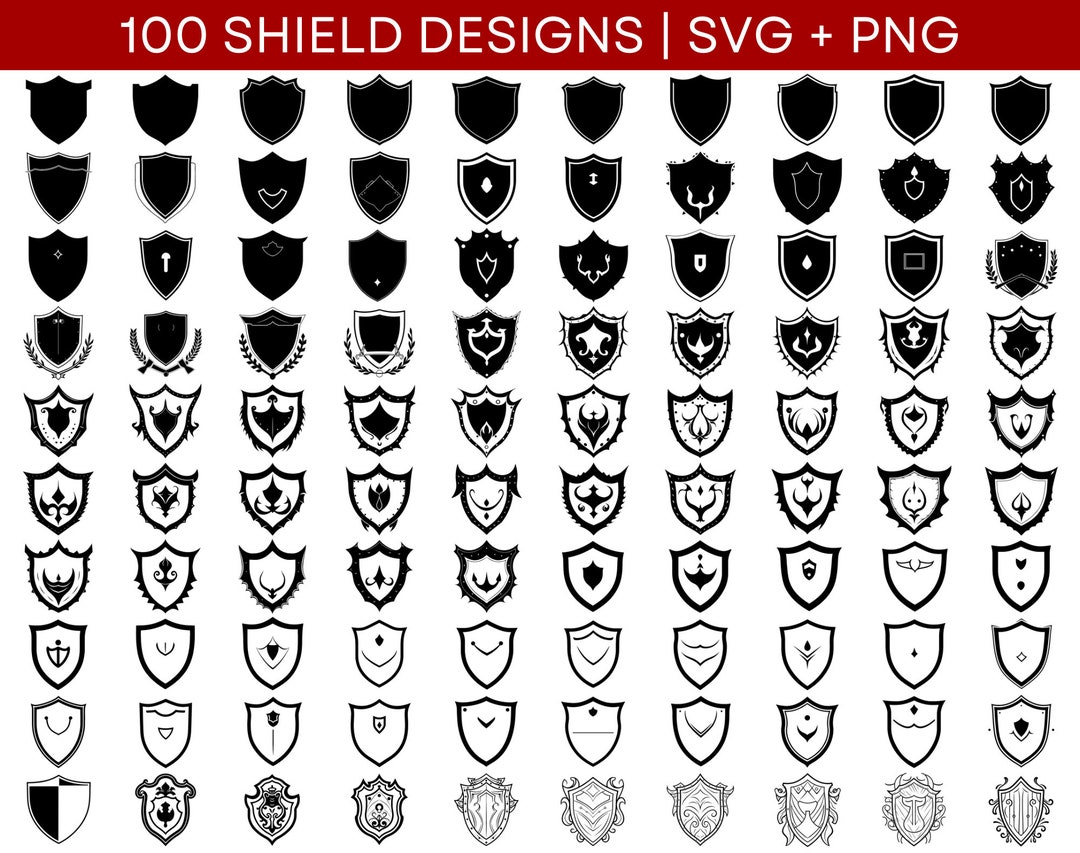 Shield SVG Bundle - Shield PNG Bundle - Shield Clipart - Shield SVG Cut ...