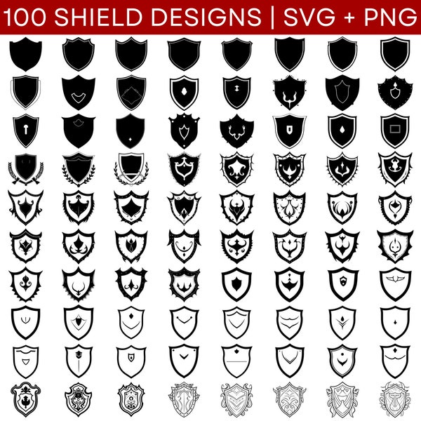 Shield Svg - Etsy