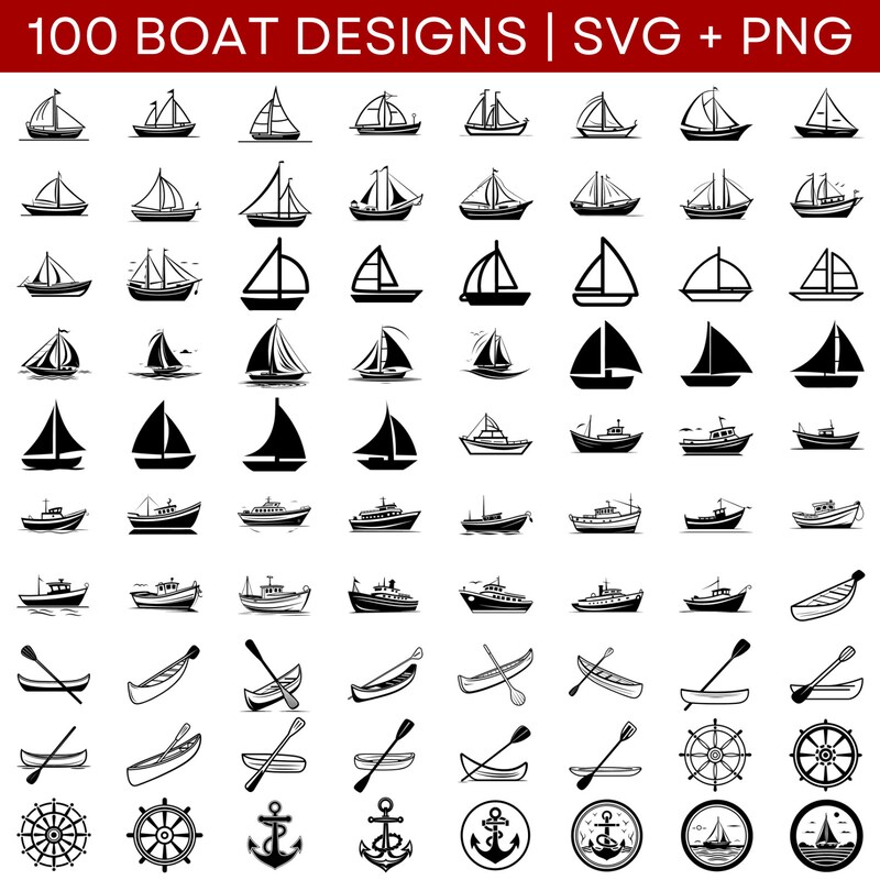 Boat Svg - Etsy