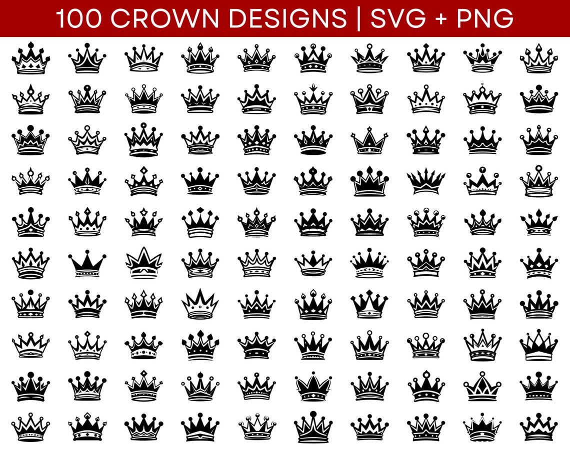 Crown SVG Bundle - Crown PNG Bundle - Crown Clipart - Crown SVG Cut ...