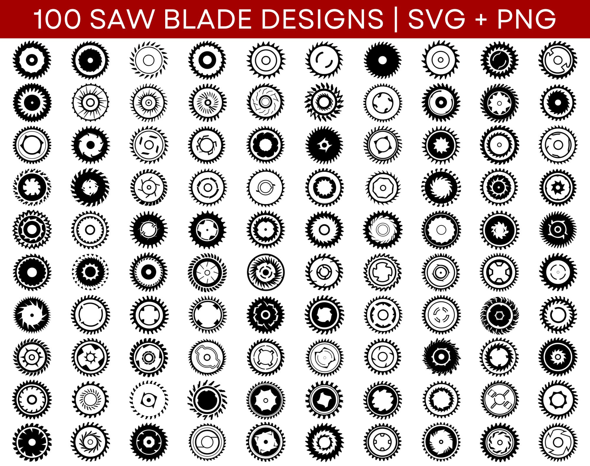 Saw Blade SVG Bundle - Saw Blade PNG Bundle - Saw Blade Clipart - Saw ...