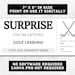 Golf Lessons Surprise Gift Ticket Template - Golf Lessons Gift Card ...