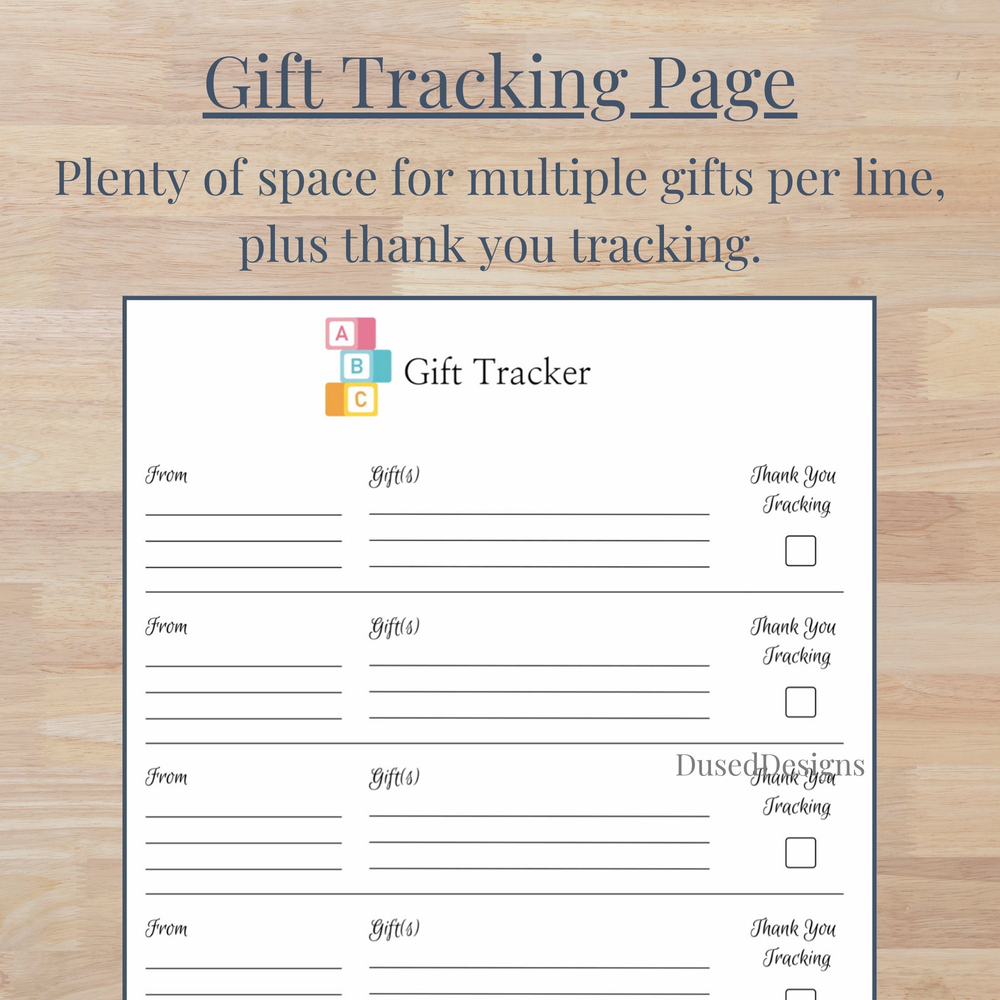 Printable Baby Shower Book (gift Tracking, Budgeting, Guest List, and More) - Baby Block - Etsy