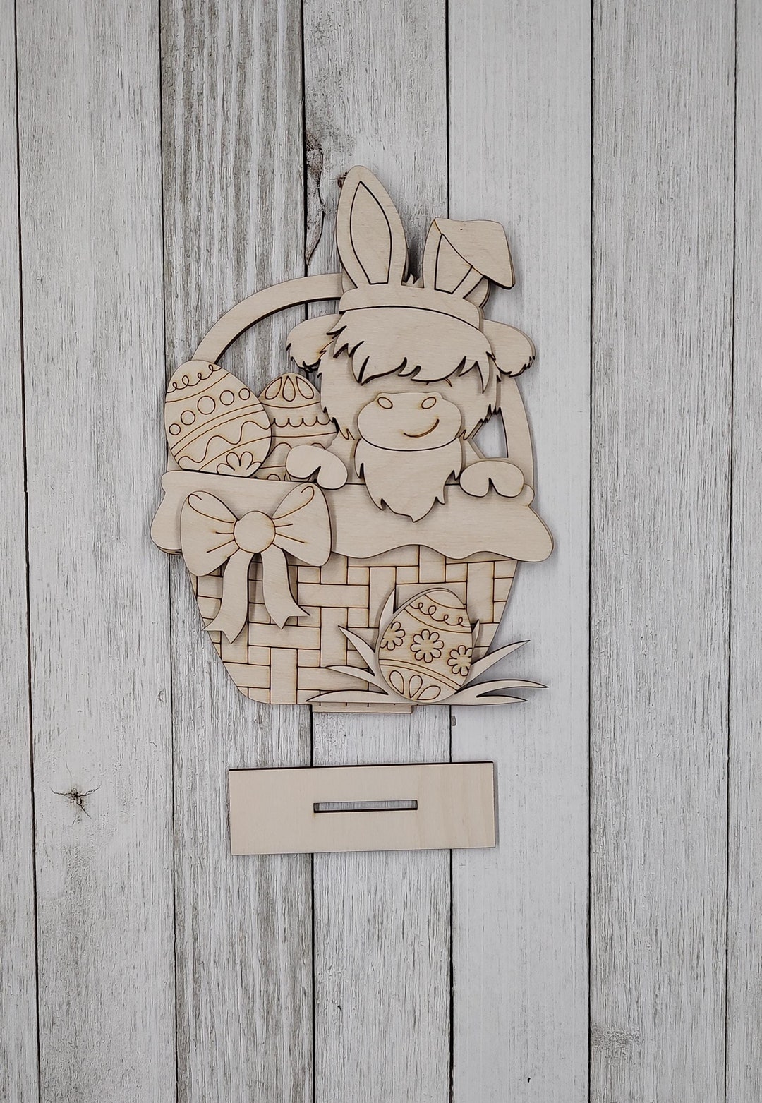 Highland Cow Easter Basket Shelf Sitter Kit - Etsy