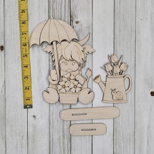 Highland Cow Spring Shelf Sitter Kit - Etsy