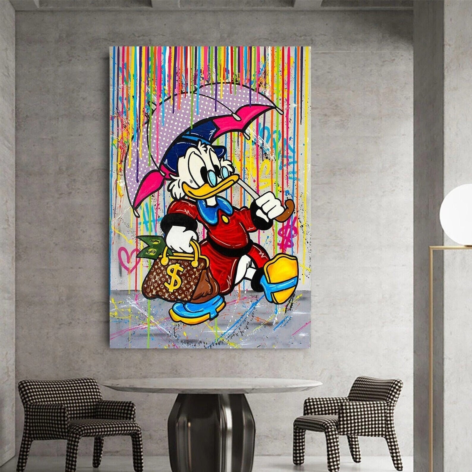 Disney Graffiti Donald Duck Monopoly Alec Wall Street Art - Etsy