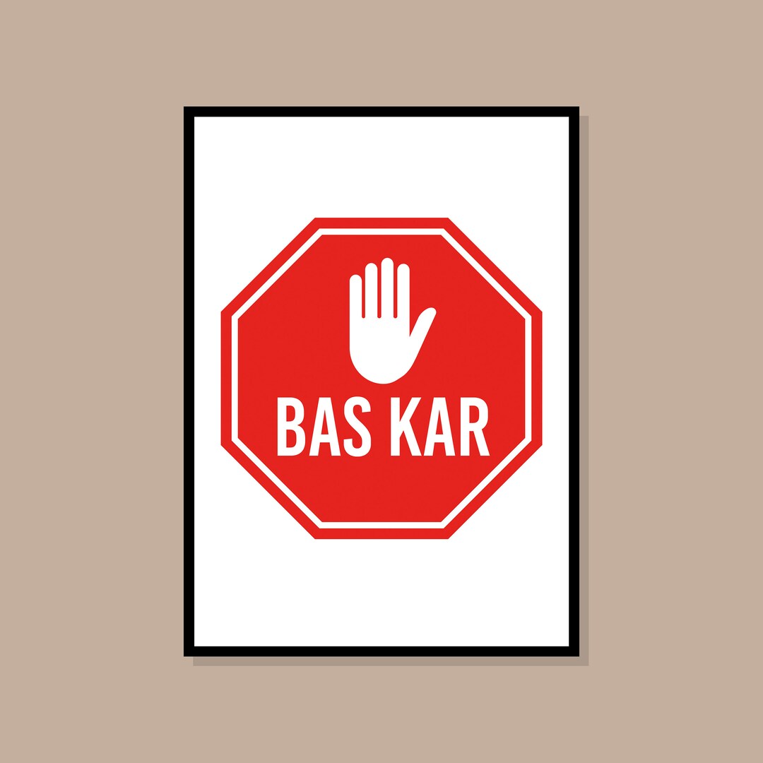 BAS KAR Pop Art Stop Sign Desi Wall Art Quirky Decor - Etsy