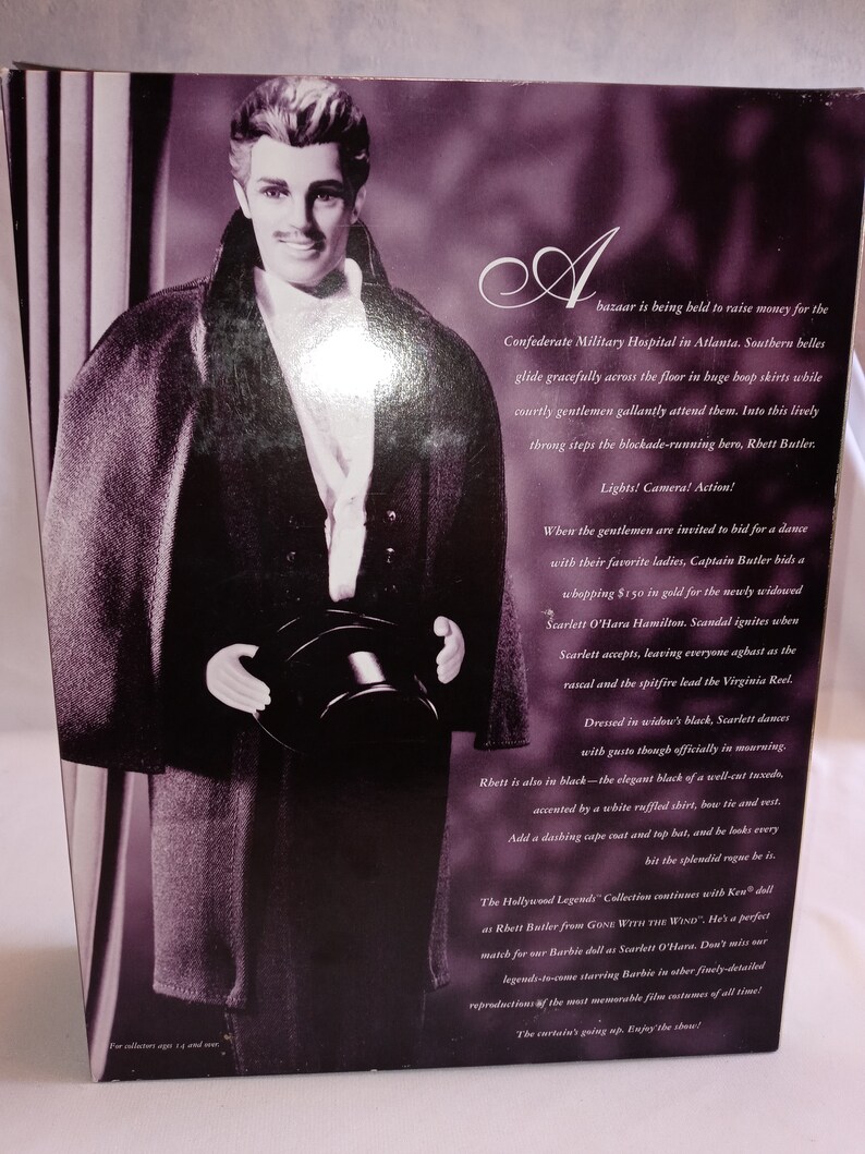 1994 Mattel Hollywood Legends Collection Starring Ken as Rhett Butler ...