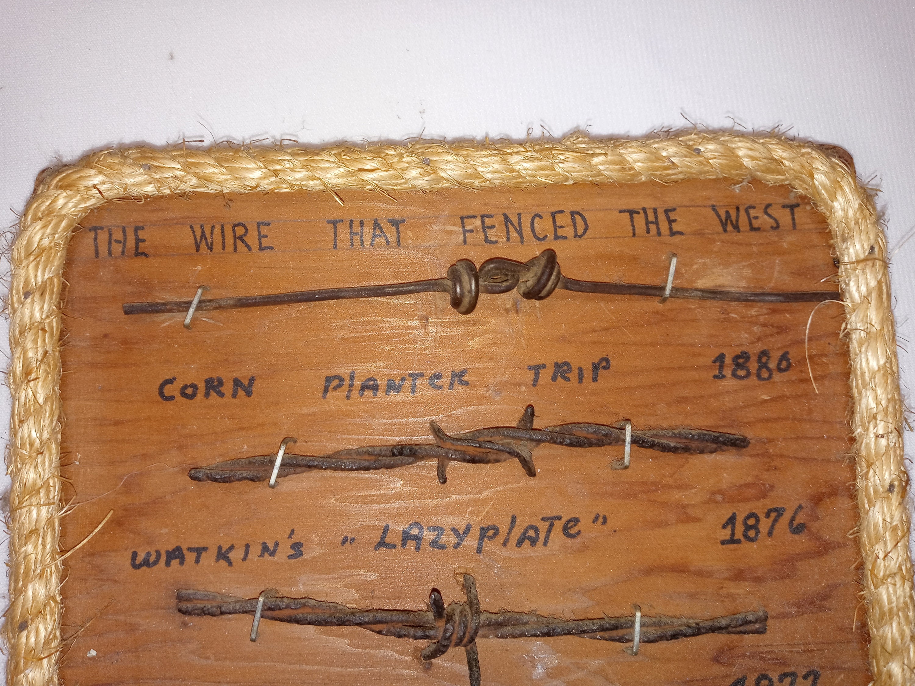 Rare Vintage Western Plaque of "the Wire That Fenced the West" 8"x8"x1 ...