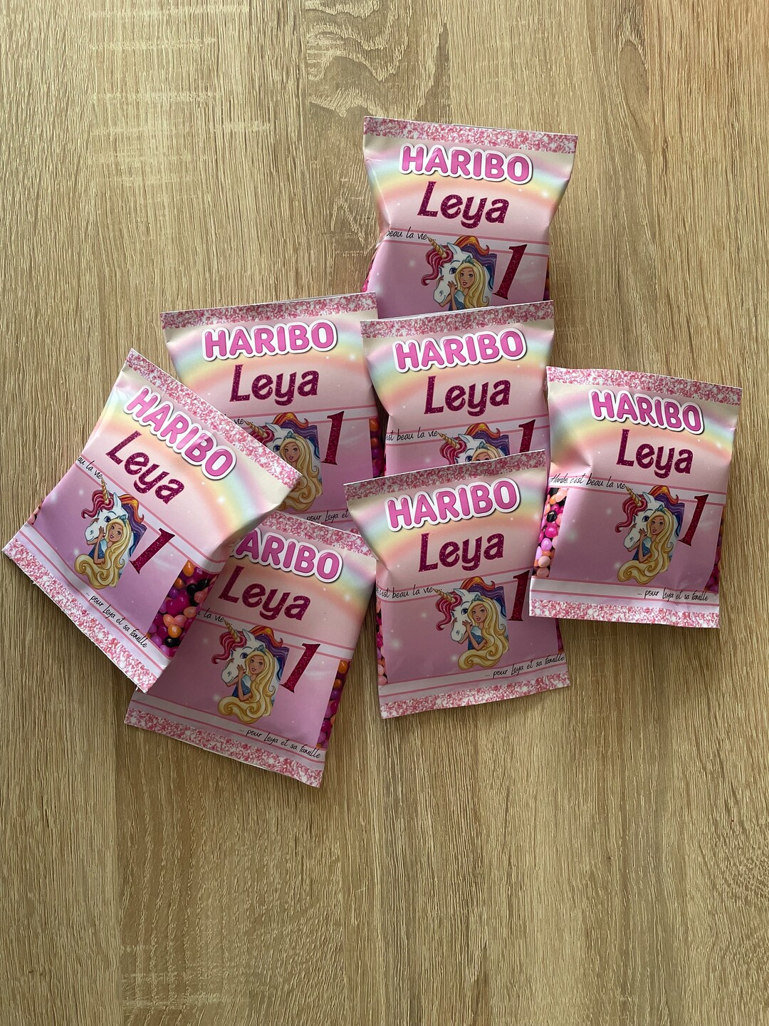 Haribo Personalized Barbie Unicorn Barbie Birthday Customizable Haribo ...