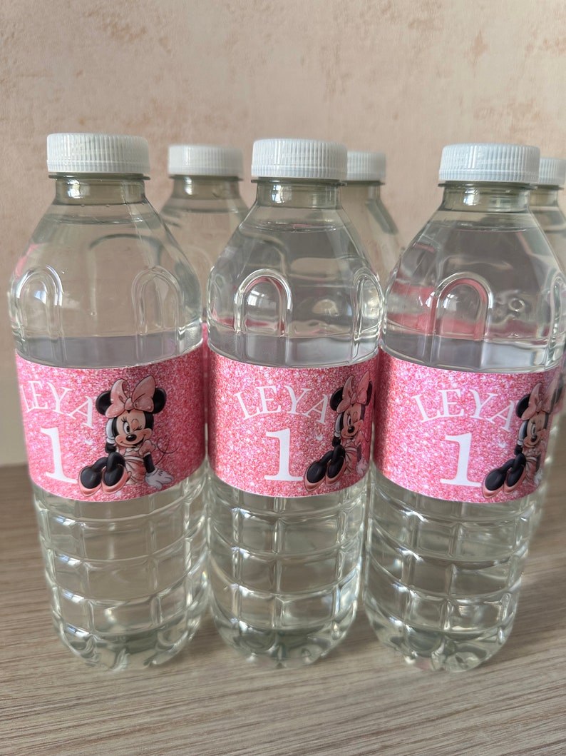 Personalized Minnie Water Bottle Minnie Birthday - Etsy