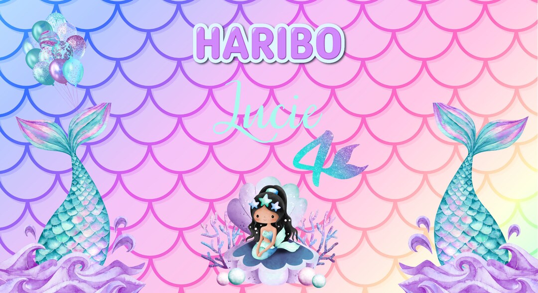 Haribo Customizable Mermaid Mermaid Theme Mermaid Birthday Customizable ...