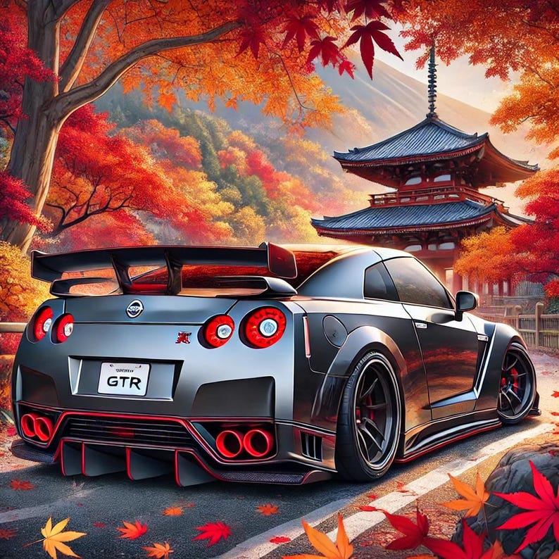 Nissan GTR Fall Wallpaper - Etsy