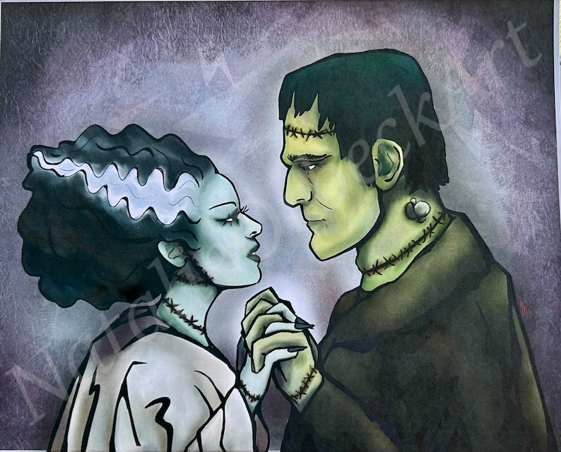 Monster & Bride | Frankenstein | Classic Horror | Halloween Lovers ...