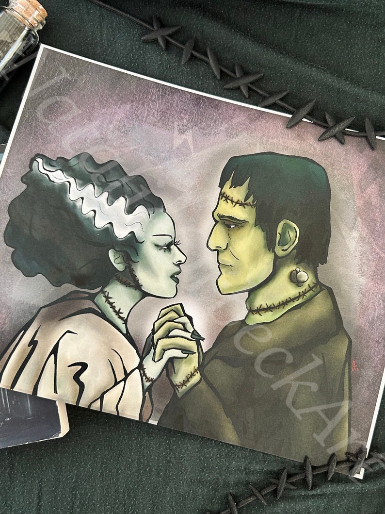 Monster & Bride | Frankenstein | Classic Horror | Halloween Lovers ...