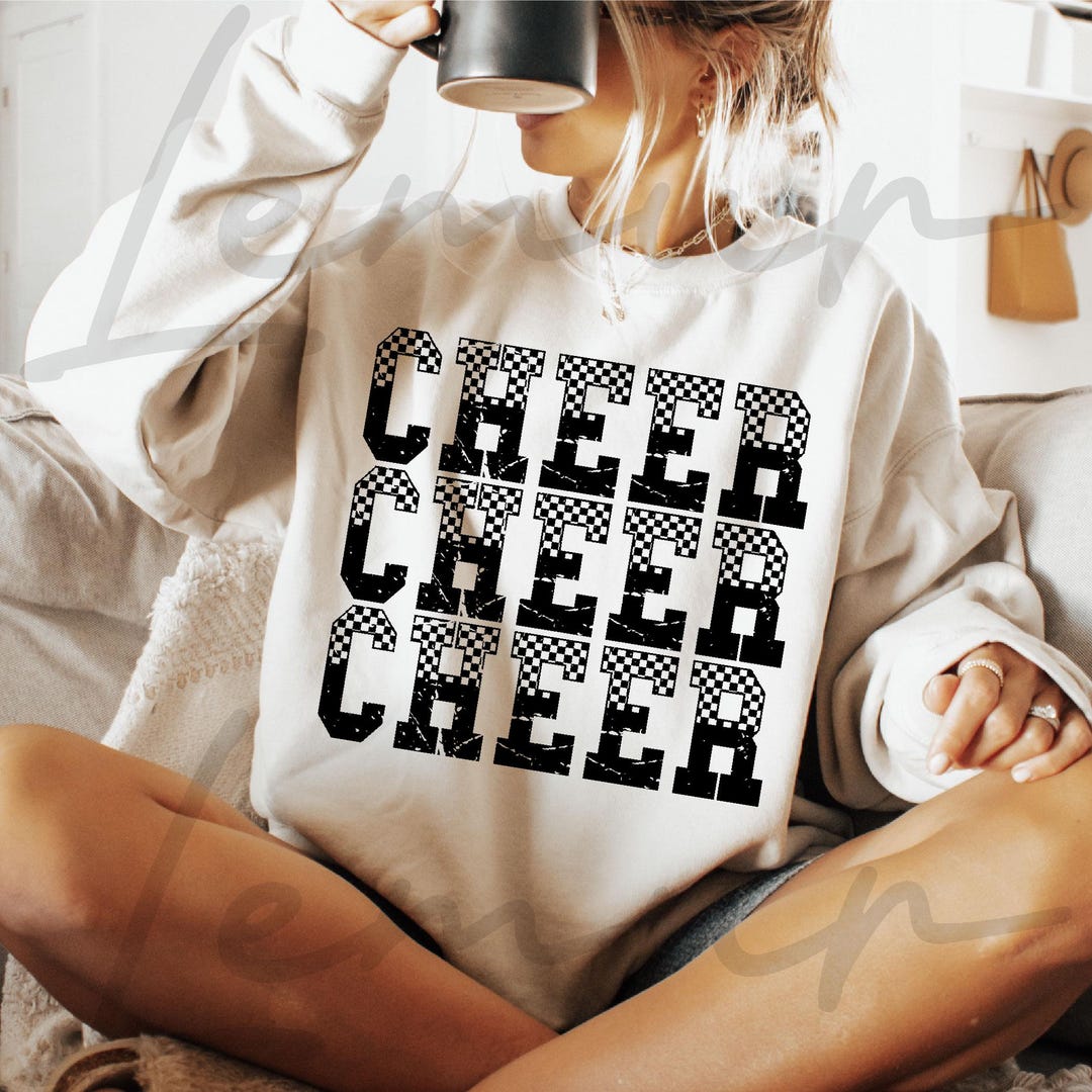 Checkerboard Cheer Png Svg, Cheer Digital Download, Bold Graphic Svg ...