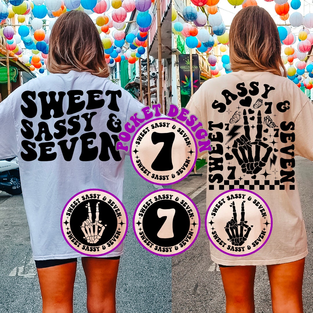 Sweet Sassy & Seven Svg 7th Birthday Svg Birthday Svg - Etsy UK