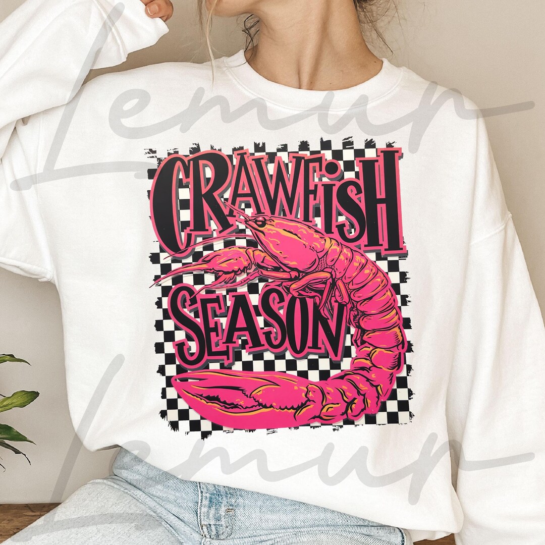 Crawfish Season Png, Crawfish Sublimation Design, Crawfish Preppy Png ...