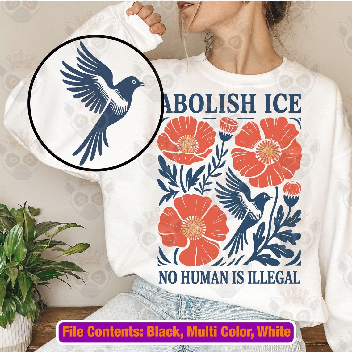 Abolish Ice No Human is Illegal Svg PNG, Social Justice, Political ...