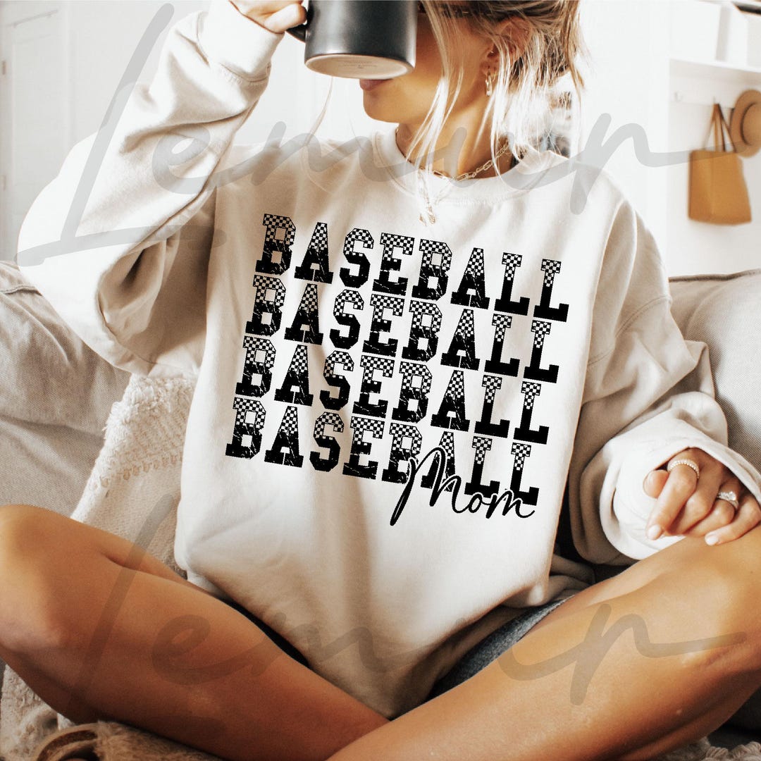 Checkerboard Baseball Mom PNG Svg, Baseball Svg, Baseball Mom, Baseball ...