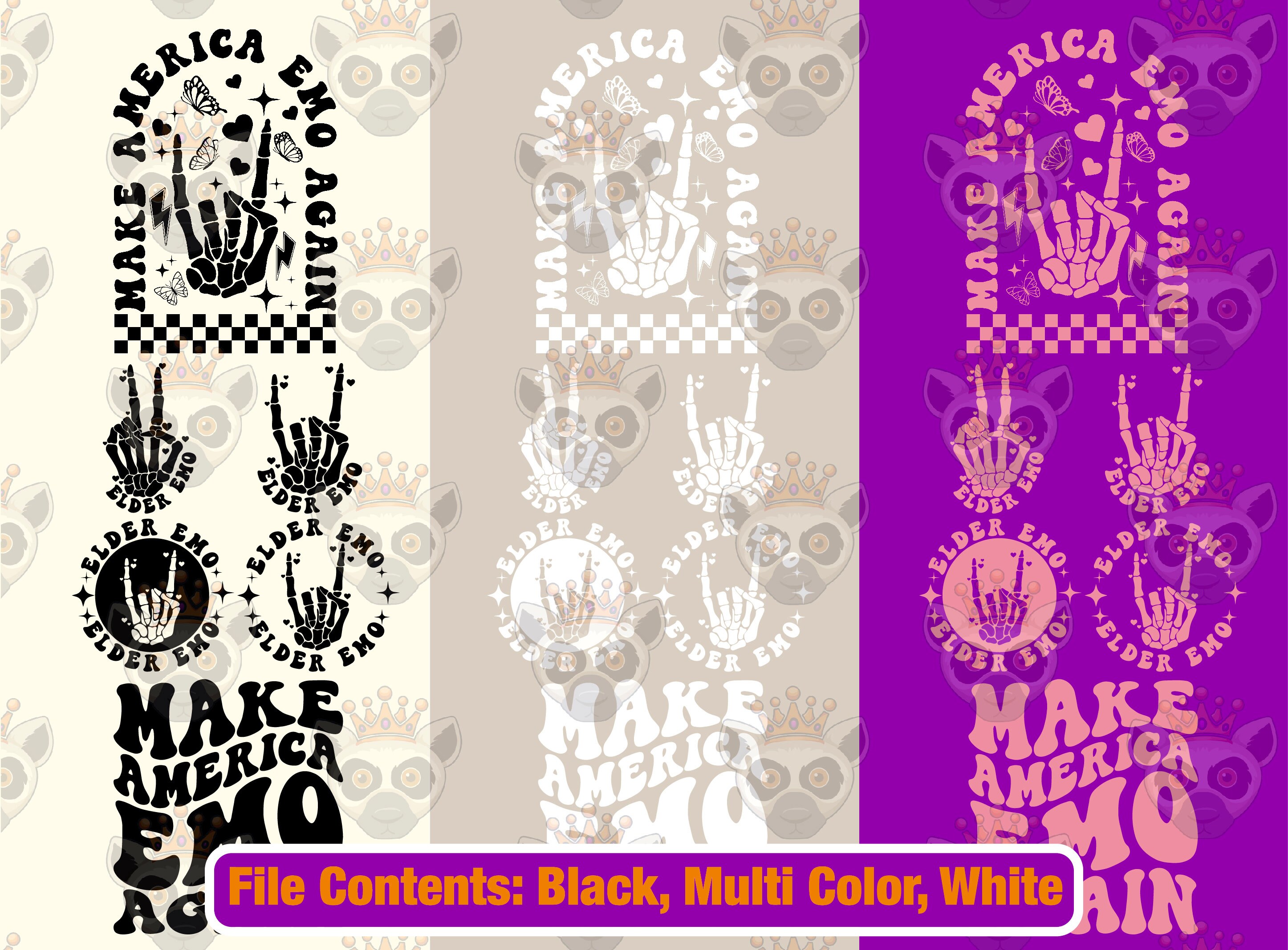 Elder Emo Svg, Make America Emo Again Svg, Elder Emo Gift, Emo Night ...