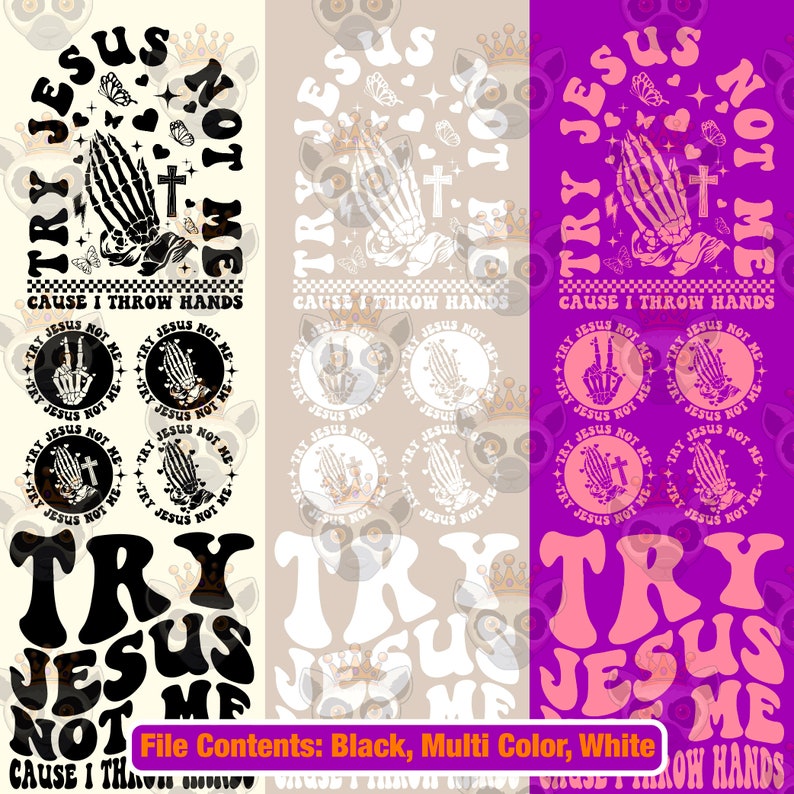 Try Jesus Not Me Svg, Cause I Throw Hands Svg, Mental Health Svg ...