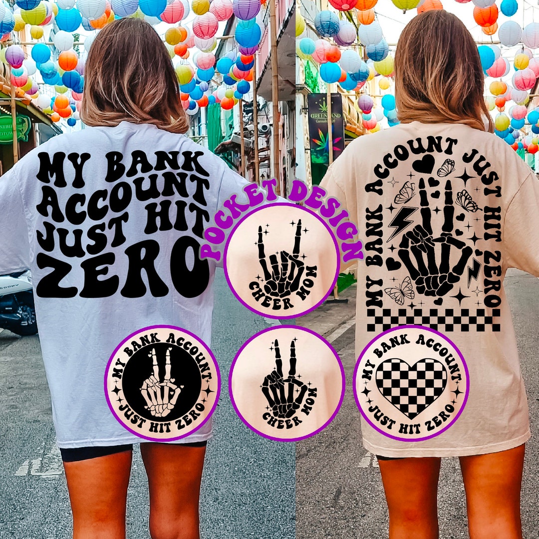My Bank Account Just Hit Zero, Cheer Svg, Cheer Mom Svg, Cheer Sayings ...