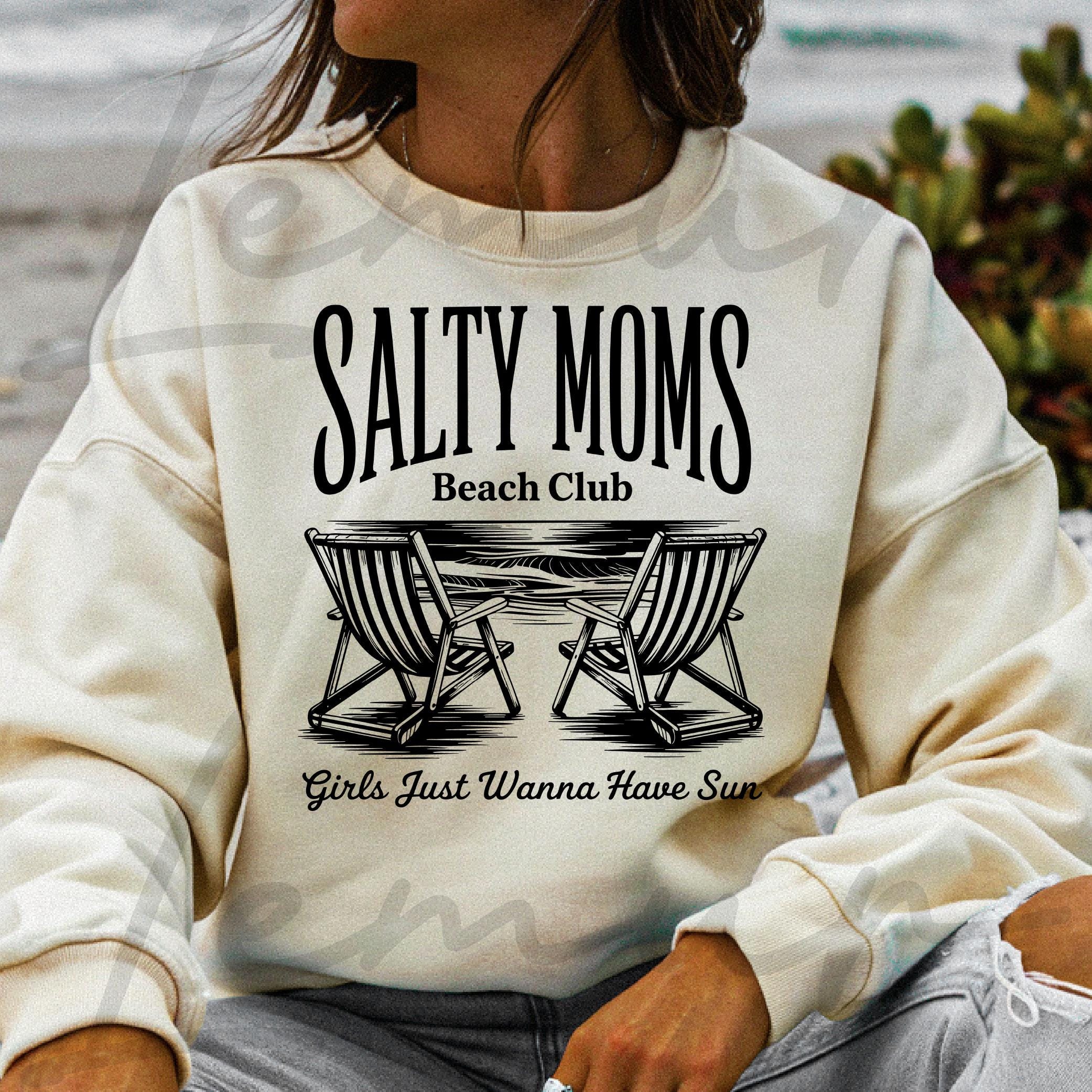Beach Mom PNG Svg, Salty Mom Beach Club Svg, Vacation Aesthetic Svg ...