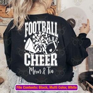 Football and Cheer Mom & Tia Svg Png, Football Mom, Football Lover ...