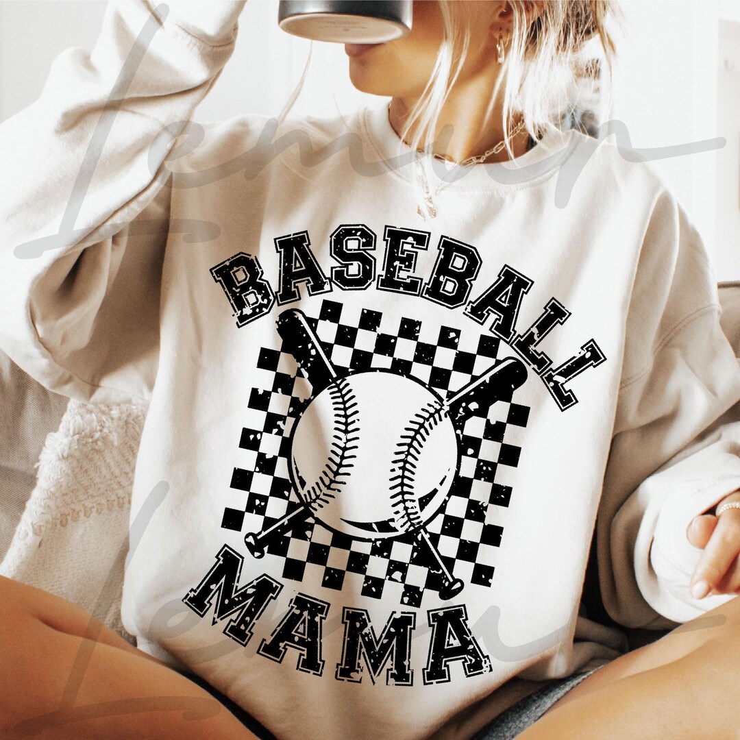 Checkered Baseball Mama PNG Svg, Checker Baseball Digital Design ...