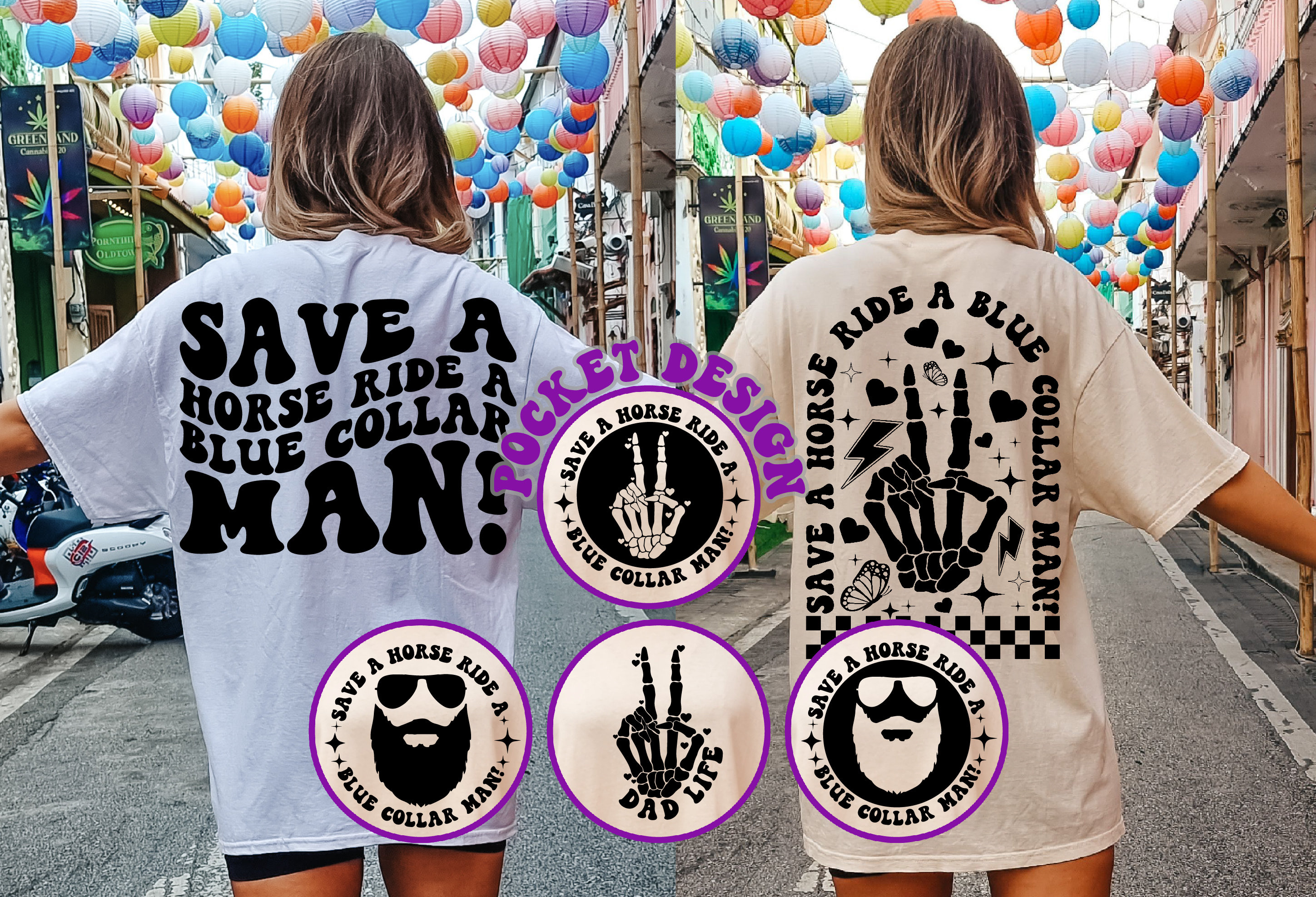 Save A Horse Ride A Blue Collar Man Svg, Blue Collar Svg, Bearded Man ...