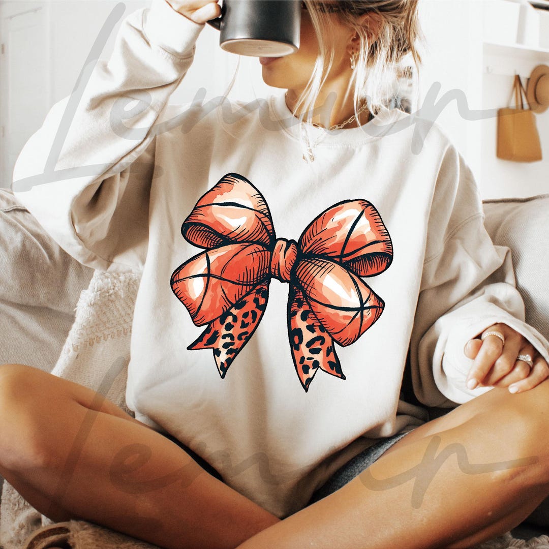 Leopard Print Basketball Coquette Bow PNG, Basketball Mom, Basketball ...