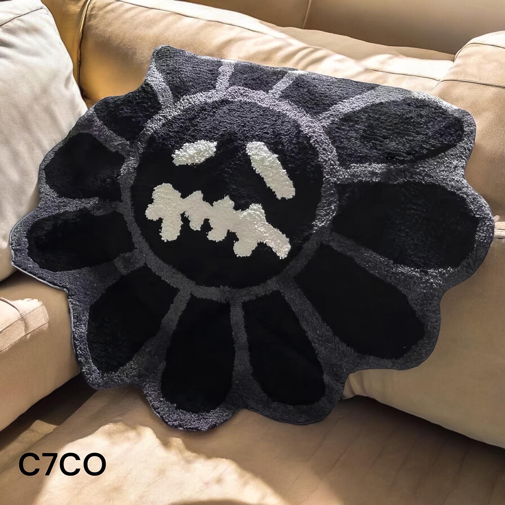 Handmade Tufted Flower Rug - Travis Scott X Murakami Rug Handmade Tufted Flower Rug - Travis Scott X Murakami Rug