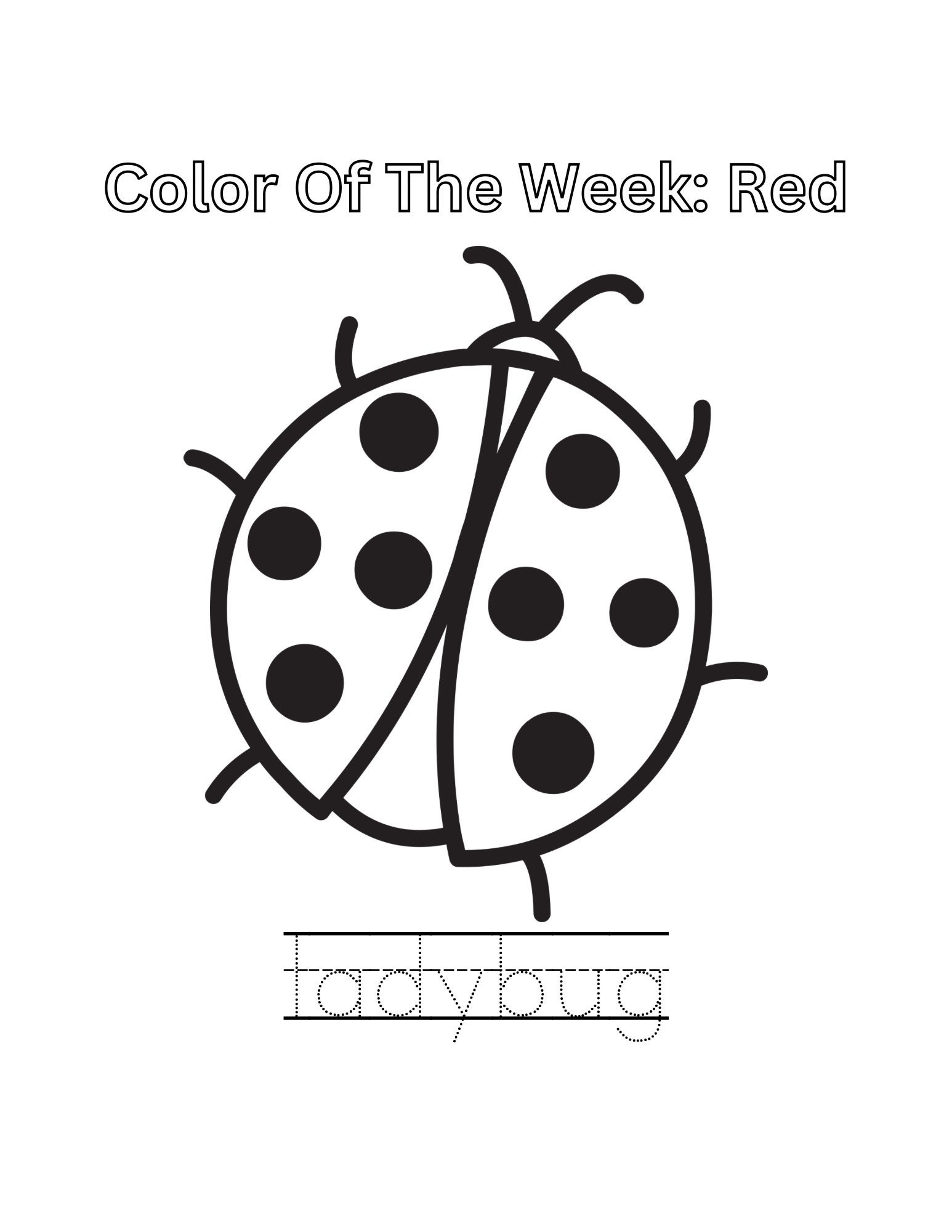 Color of the Week: Red (coloring and Activity Pages) - Etsy