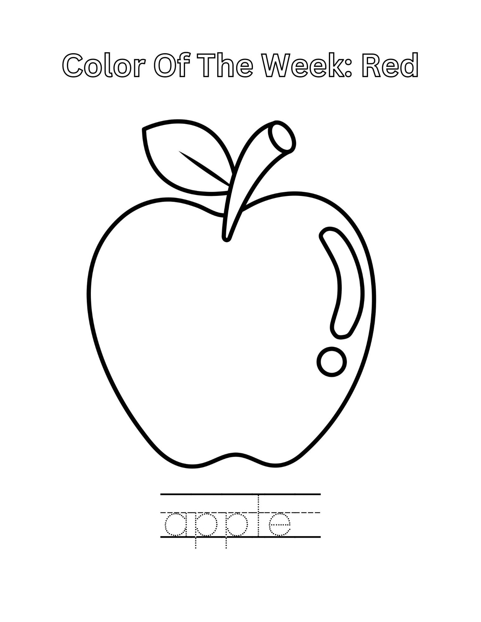 Color of the Week: Red (coloring and Activity Pages) - Etsy