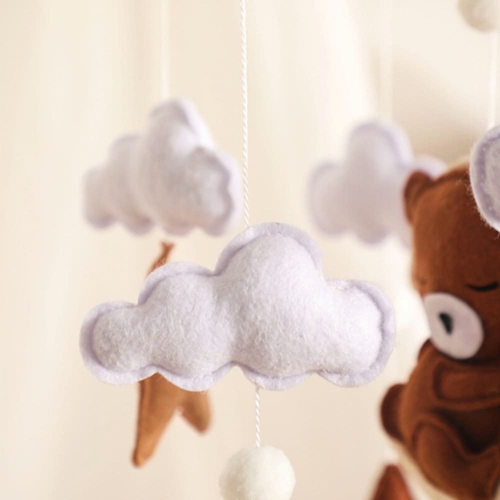 Teddy Bear and Moon Baby Mobile Nursery Mobile Baby Room - Etsy