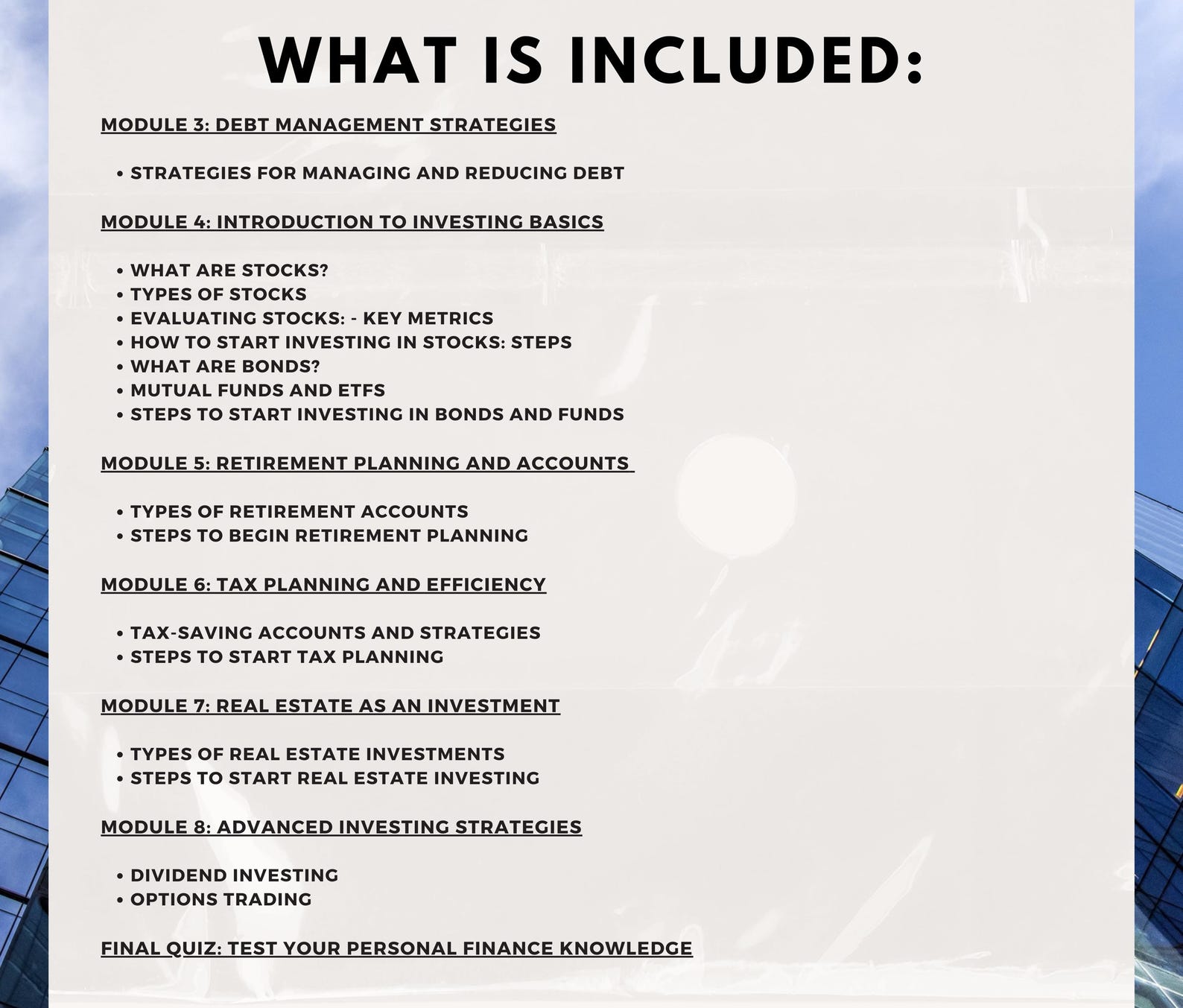 Personal Finance and Investing Basics Course PDF, Audio Version ...