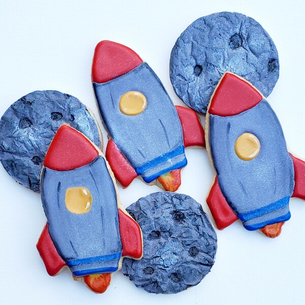 Rocket Ship Cookies - Etsy