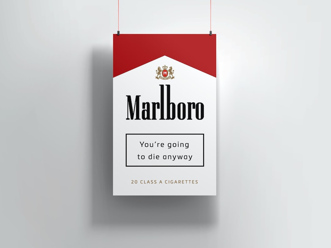 Marlboro Zigarette Pop Art Poster, Retro Smoking Print, Pop Art Tabak ...