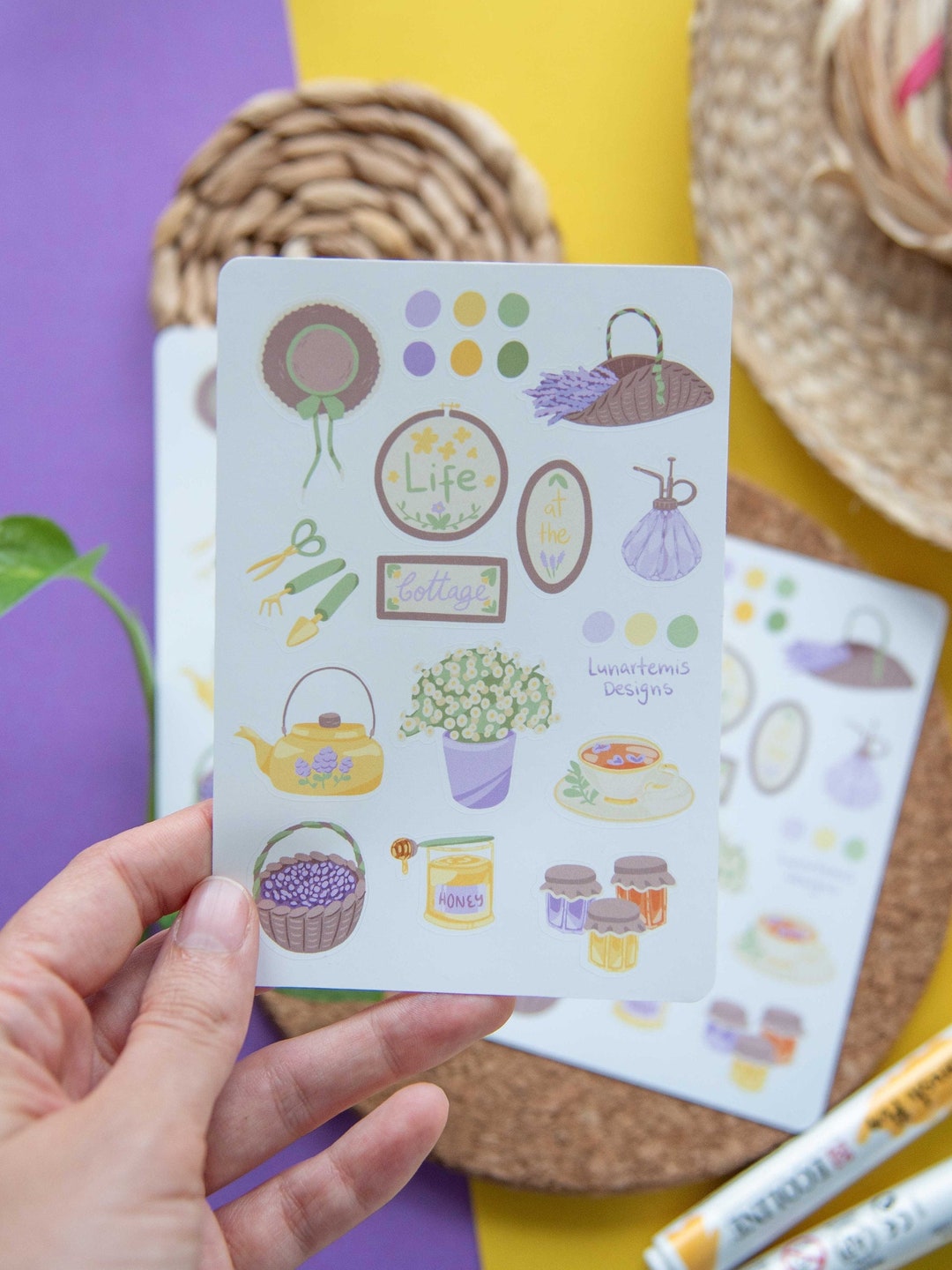 Cottagecore Sticker Sheet: Cozy Planner Stickers - Etsy