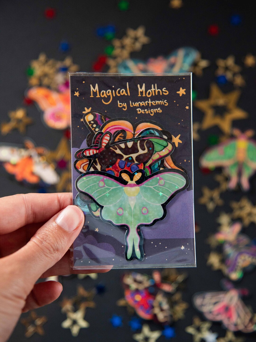 Magical Moths Holo Sticker Pack Laptop Stickers, Phone Stickers ...