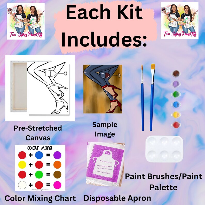 DIY Queen Paint Kit: Pre-drawn Canvas, Brushes, Apron - Etsy