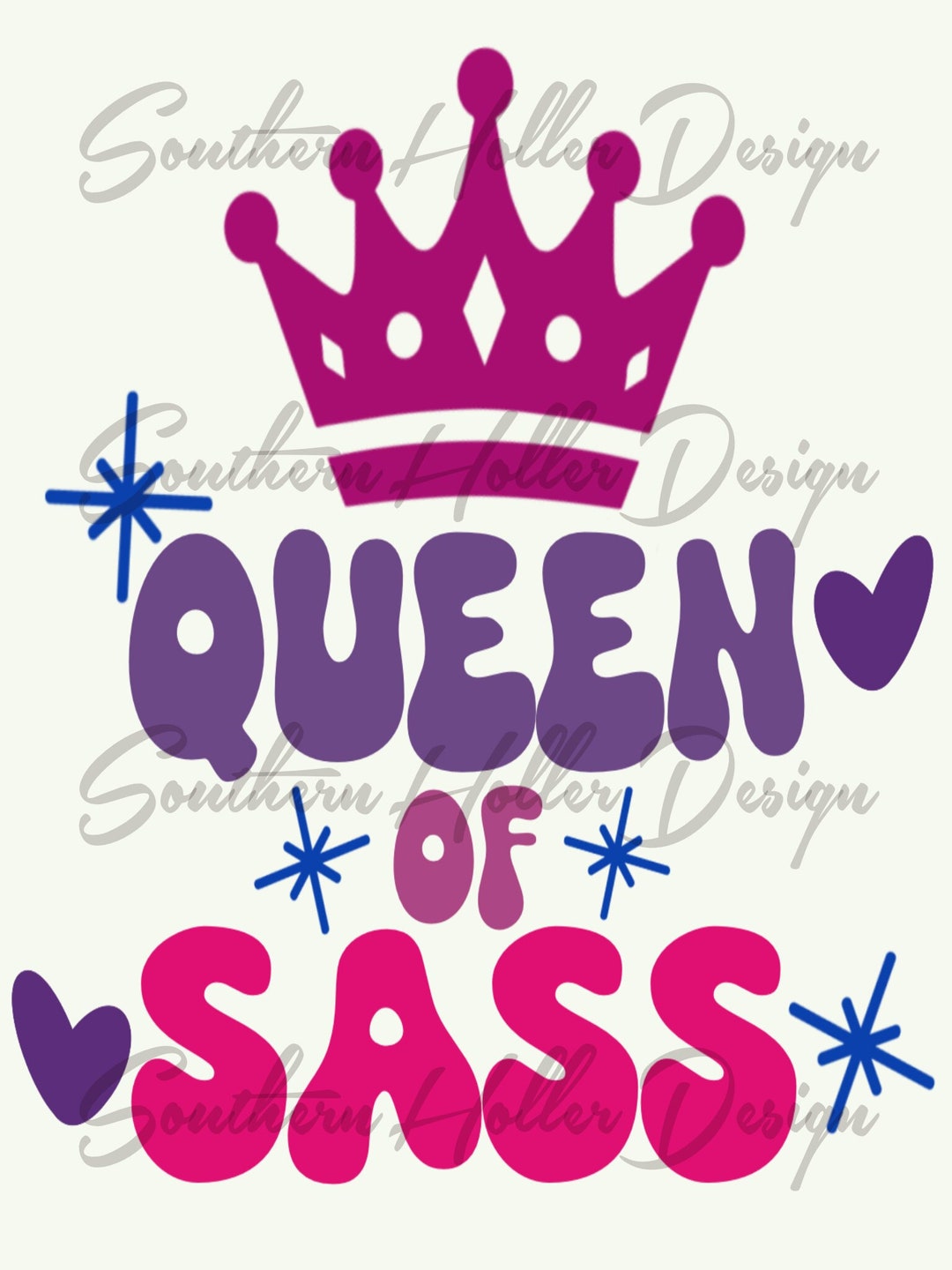 Queen of Sass Girl Crown PNG Sublimation Digital Download - Etsy