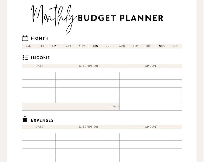 Budget Planner - Etsy Canada