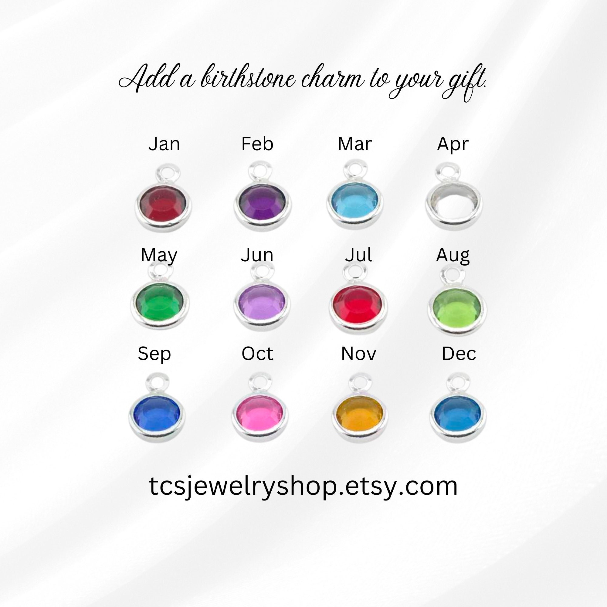 Acrylic Birthstones, Add on Birthstones, Add on Charms, Birthstone ...