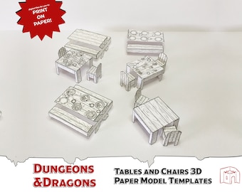 Tavern/inn 3D Paper Model Templates, Full Set for Dungeons and Dragons ...