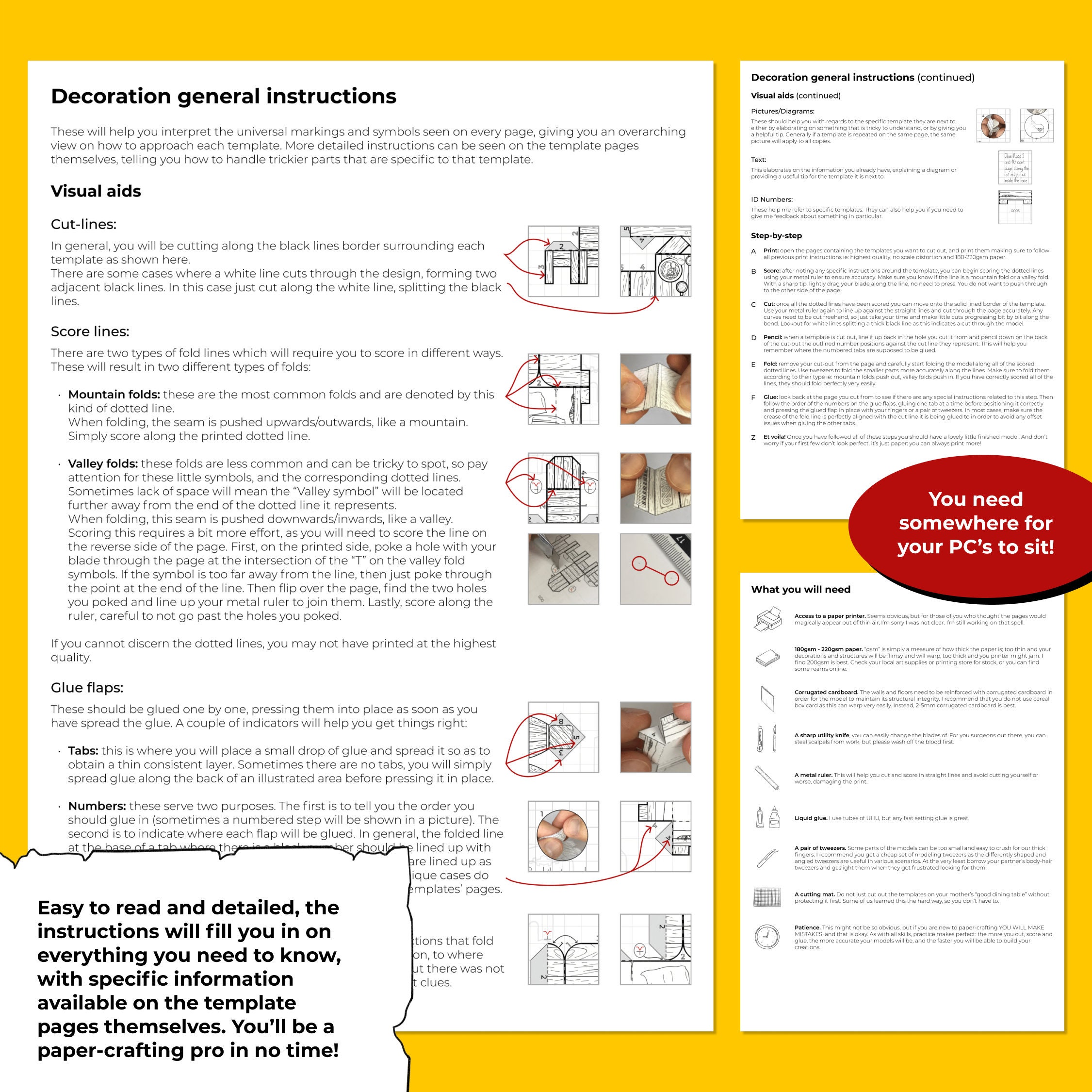 Tables and Chairs 3D Paper Model Templates, for Dungeons and Dragons ...