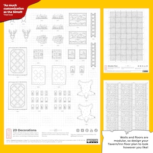 Tavern/inn 3D Paper Model Templates, Full Set for Dungeons and Dragons ...